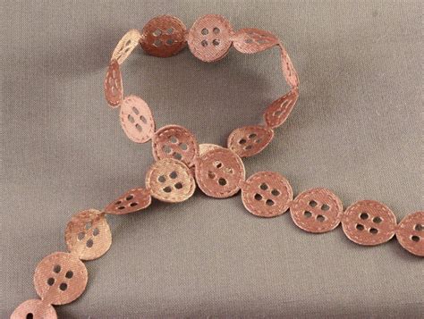 Dusky Pink Satin Button Ribbon Button Box Devon