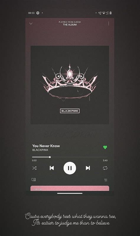 You Never Know By Blackpink Blackpink You Never Know Music Album Cover