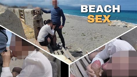 Dick Flash Risky Sex On The Beach Teacher Masturbates Him Till He Cums