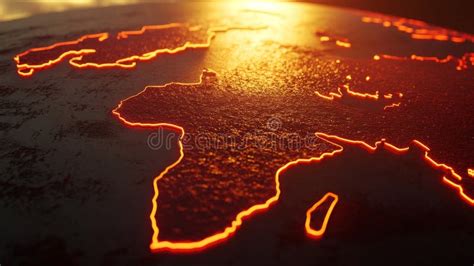 A Lit Up Globe Symbolizing Global Unity Communication And Innovation