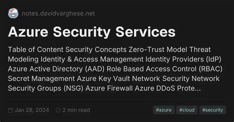 Azure Security Services