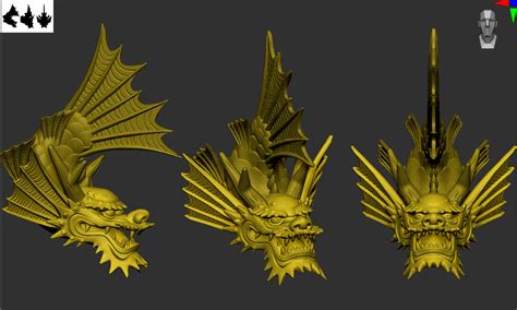 🗡️ Shachihoko Decoration For Samurai Kabuto Tatemono 3d Print Model