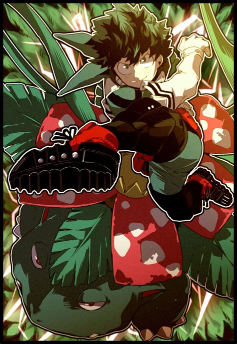 Boku No Hero Academia Pokémon Midoriya Izuku Mha ポケモン イラスト