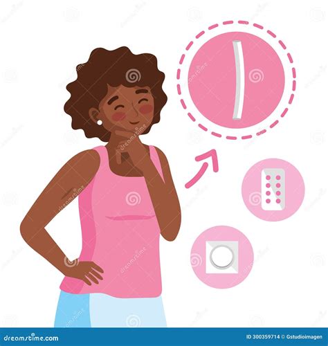 Woman Contraceptive Implant Planning Stock Illustration Illustration