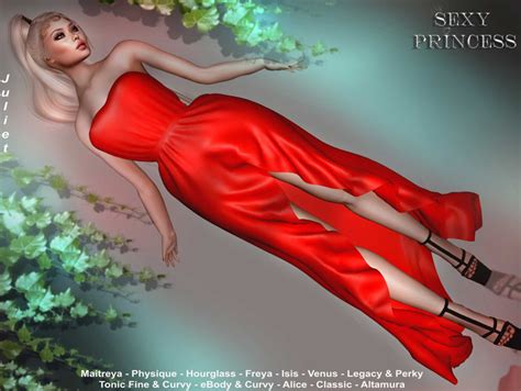 Second Life Marketplace Sexy Princess Juliet Dress Red
