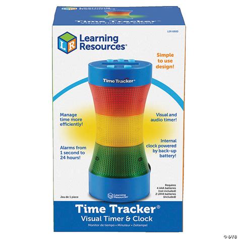 learning resources time tracker® visual timer and clock oriental trading