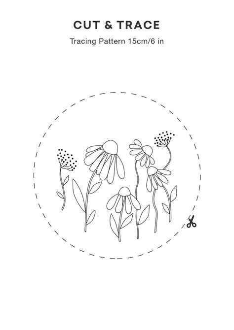 Floral Embroidery Patterns Cut And Trace