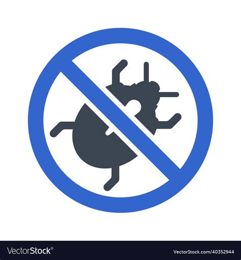 Bug Restriction Icon Royalty Free Vector Image