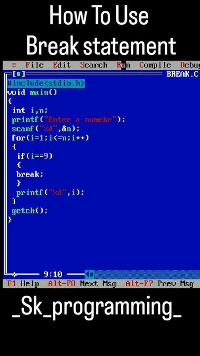 use break statement in c programming treanding viralshort ytshorts