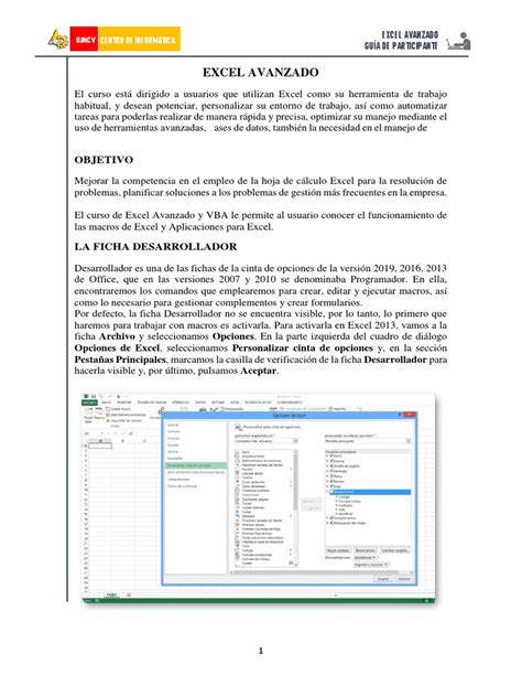 Excel Avanzado 01 Pdf Microsoft Excel Visual Basic Para Aplicaciones