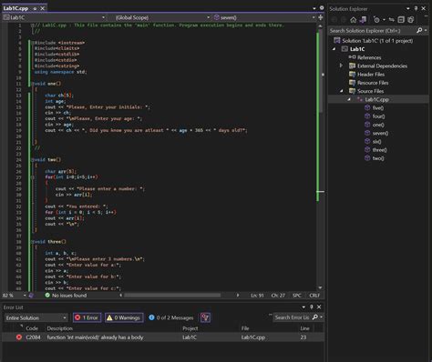 In C Using Visual Studios How Would I Get Rid Of