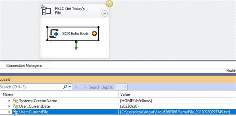 Sql Server Ssis How To Read Todays File With Wildcard Stack Overflow