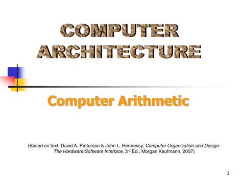 PPT COMPUTER ARCHITECTURE PowerPoint Presentation Free Download ID 5605428