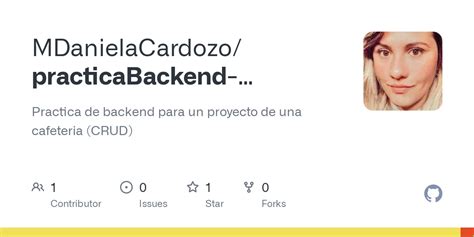 Github Mdanielacardozopracticabackend Cafeteria Practica De Backend