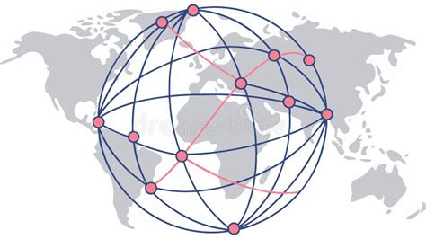 Global Network Connections Worldwide Communication And Tech Vector Design Generative Ai Stock