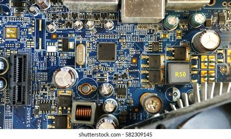 Inside Computer Hardware Motherboard Components Circuits Stock Photo 582309145 Shutterstock