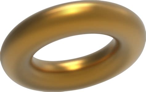Golden Torus 3d 11356641 Png