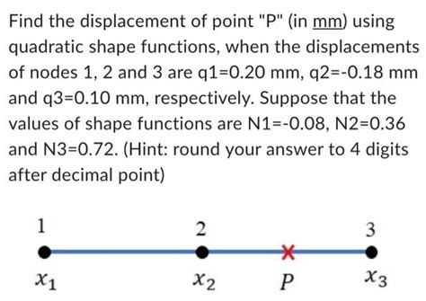 Solved Find The Displacement Of Point P In Mm Using Chegg