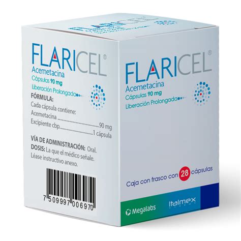 Flaricel 90mg Con 28 Capsulas Farmacia Calderon