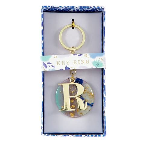 buy monogram keyring letter r for gbp 1 99 card factory uk