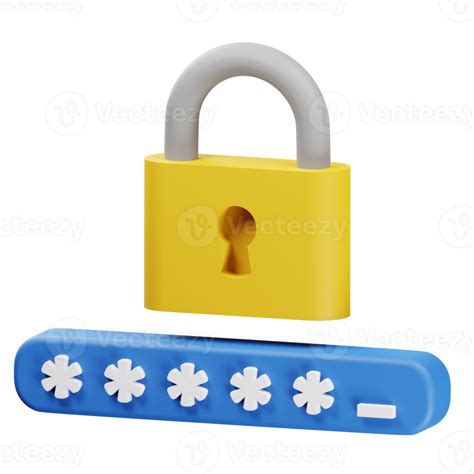 3d Password Protected Icon 23454825 Png