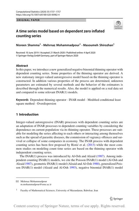 A Time Series Model Based On Dependent Zero Inflated Counting Series