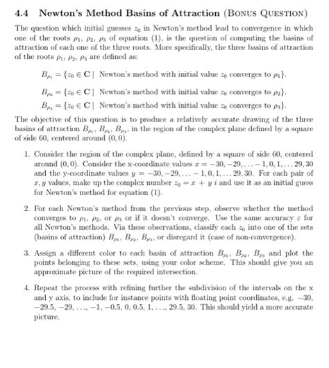 Newton S Method Basins Of Attraction BonUS Chegg