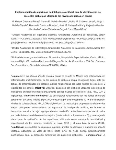 Pdf Implementación De Algoritmos De Inteligencia Artificial Para La Mx