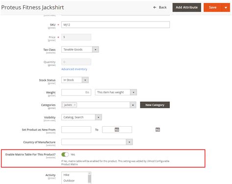 How To Display Magento Configurable Products On Matrix Grid Table Ulmod