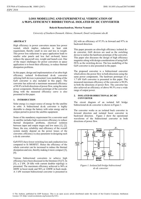 Pdf Loss Modelling And Experimental Verification Of A 988