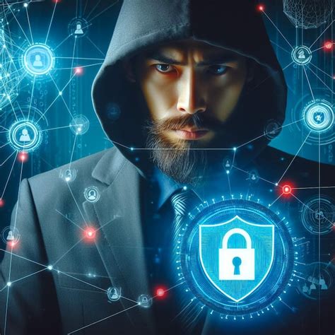 Computing And Network Concept Hacker Using Computer With Digital Business Interface Double