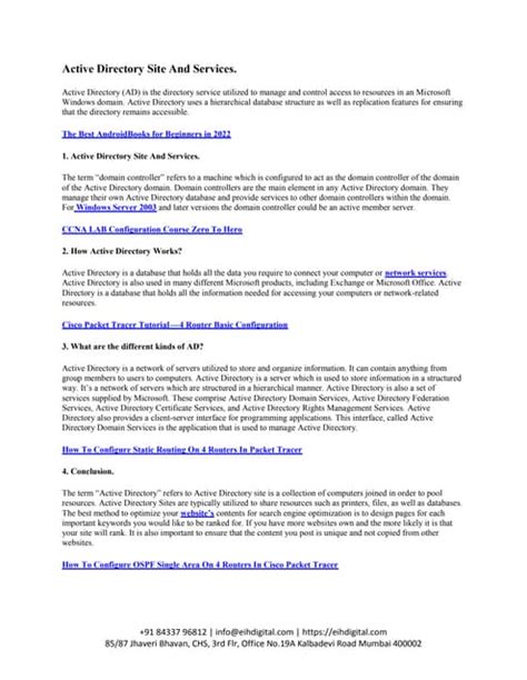 Active Directory Site And Servicespdf
