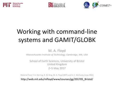 working with command line systems and gamit globk ppt download