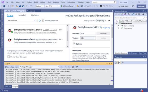 EF Core Extras Environment Setup Efcore Extras Tutorial