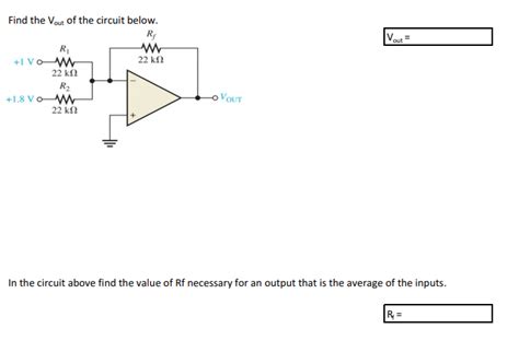 solved find the vout of the circuit below vour r 1 vow 22