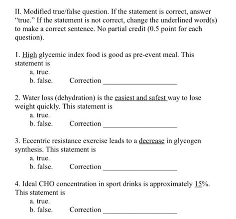 Solved Ii Modified Truefalse Question If The Statement Is