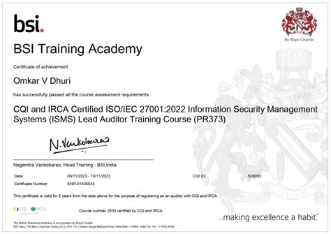 Omkar Dhuri On Linkedin Eylearning Iso27001certification