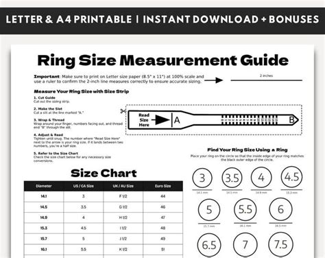 Printable Ring Size Chart Ring Sizer Tool Find Your Ring Size