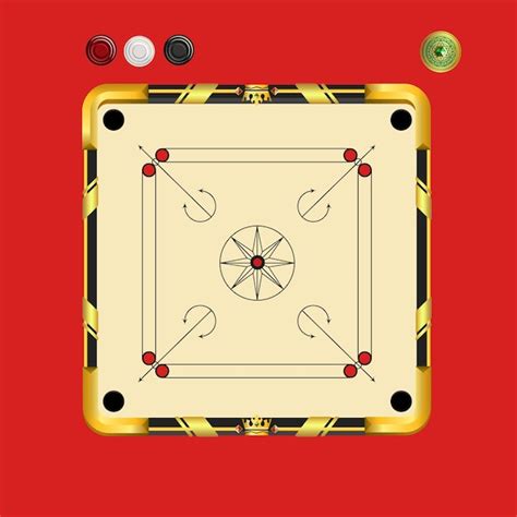 premium vector carrom board design for the mobile game user interface