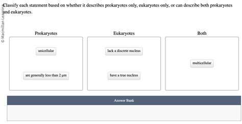 solved classify each statement based on whether it describes