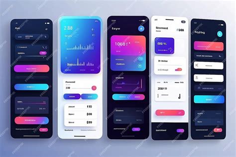 Design Of The Mobile Application Ui Ux A Set Of Gui Screens With Login