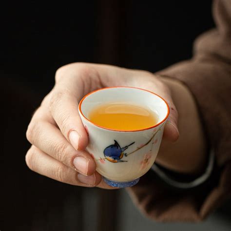 Badu Bg Ретро керамична чаша за чай Ръчно рисувани цветни шарки Чаша за медитация Единична