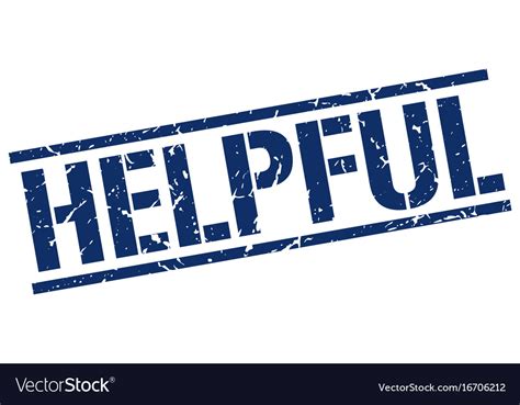 Helpful Stamp Royalty Free Vector Image VectorStock