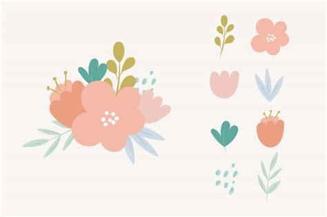 Premium Vector Botanical Vector Lements