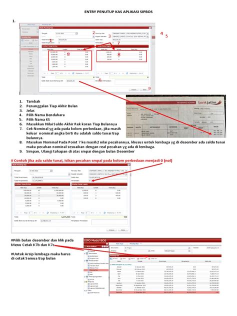 Entry Penutup Kas Aplikasi Sipbos Pdf