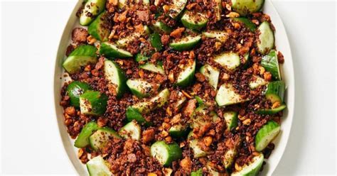 Chilled Cucumbers With Chile Crisp Breadcrumbs Recipe Los Angeles Times