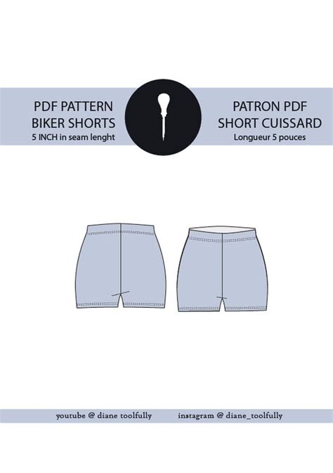 Biker Shorts Pattern Pdf Etsy
