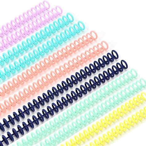 Goodern Pack Spiral Binding Coils Colored Coil Bindings Spines Plastic Loop Wire Binding