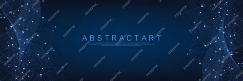 Premium Vector Technology Abstract Lines And Dots Connection Background Connection Digital
