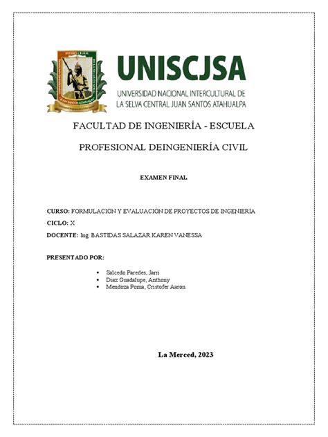 examen final grupal pdf economias sectores economicos